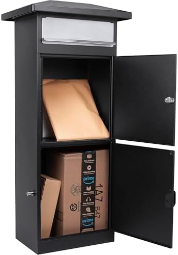 Winbest Steel Freestanding Floor Lockable Drop Slot Mail Box with ...