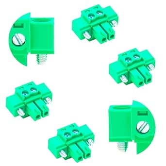 Tcenofoxy 8 PCS 3.81mm 2 Pin Phoenix Type Connector Green PCB Screw ...