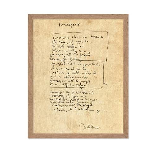 Amazon.com: Monem Art Imagine Poster - Handwritten Art - Lyrical Art ...