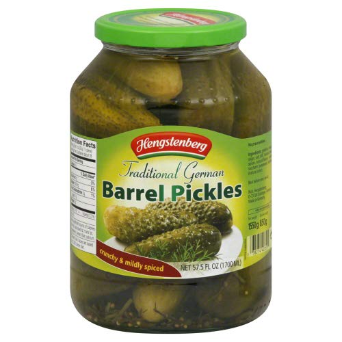 Amazon.com : Hengstenberg Traditional German Barrel Pickles 57.5 (Pack ...
