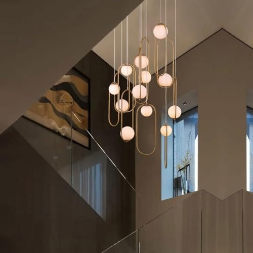 Buy Harold Electricals Modern Orbis Duplex Chandeliers | Double Height ...