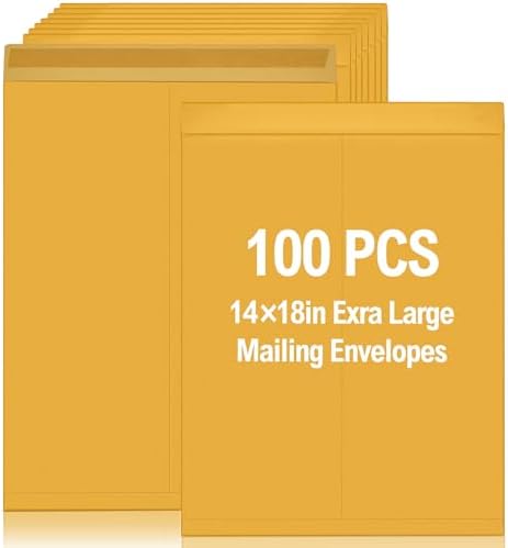 Amazon.com : Motipuns 100 Pcs 14" x 18" Extra Large Mailing Envelopes ...