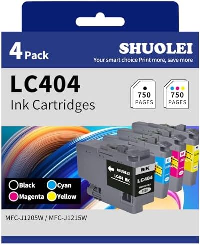 Amazon.com: SHUOLEI LC404 Ink Cartridge Compatible for LC404 Standard ...