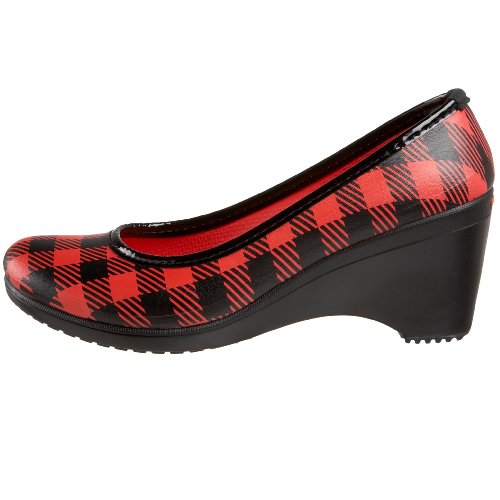 Crocs Women's Plaid Lydia Lumberjack Wedge,Red/Black,8 M US : Amazon.in ...