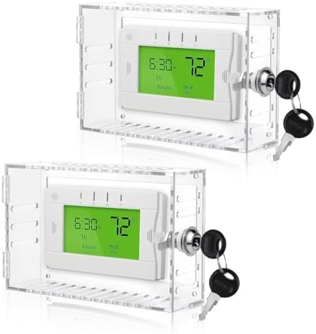 Amazon.com: Thermostat Lock Box - Thermostat Cover with Lock Universal ...