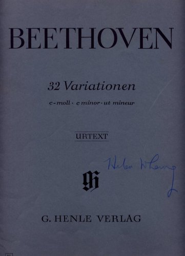 Beethoven: 32 Variations in C-minor for piano (Urtext-Verlag): Ludwig ...