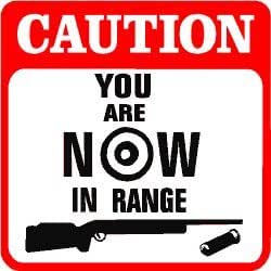 Amazon.com: Caution: You are in Range Joke Novelty Sign : Industrial ...