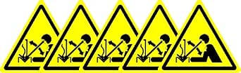 ISO Safety Label Sign - International Warning Rapid Movement of ...