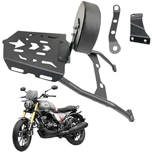 Ozango Bike Black Cushion Adjustable Passenger Backrest/Back Rest with ...