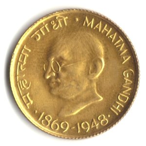 1969 India 20 Paise Coin KM#42 - Birth of Mahatma Gandhi Centennial ...