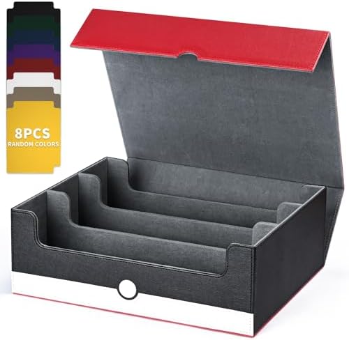 Amazon.com: UAONO Card Storage Box for Trading Cards, 1800+ PU Leather ...