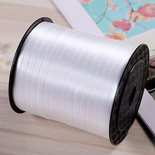 Eitolo 500 Yards White Ribbon for Balloons, 5mm White Curling Ribbons ...