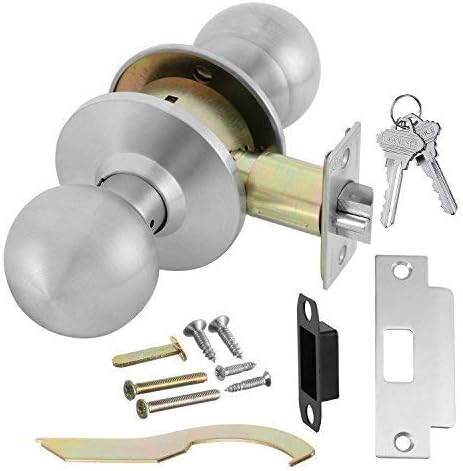 Commercial Door Locks Knob Cylindrical Classroom Silver Door Knobs Lock ...
