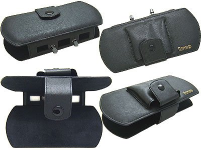 Amazon.com: Deluxe PSP Black Leather Carrying Case for Sony PSP : Video ...