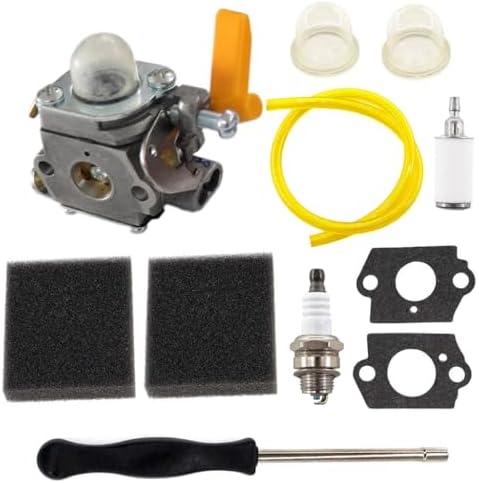 Amazon.com: HURI Carburetor with Gasket Fuel Line for Ryobi RY30120 ...