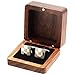 Amazon.com: COSISO Small Vintage Rustic Black Walnut Wooden Cufflinks ...