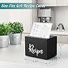 Amazon.com: DRASTAR Recipe Box, Wooden Recipe Organizer,Black Recipe ...