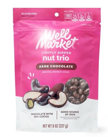 Amazon.com : Lightly Dipped Dark Chocolate Nut Trio, Almond Pistachio ...