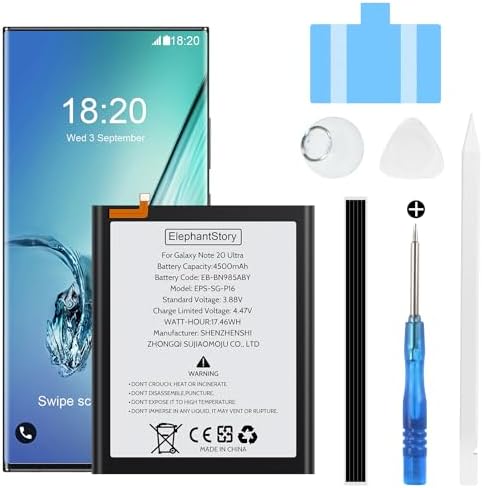 Amazon.com: MAXBEAR Galaxy Note 20 Ultra Battery, (Upgraded) 5000mAh 3 ...
