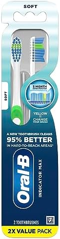 Amazon.com: Oral-B Indicator Color Collection Toothbrushes, Soft, 2 Count