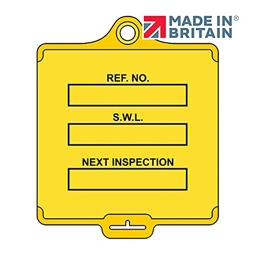 ‘AssetTag Flex Safe Working Load’ Tag, Medium, Yellow (Pack of 50 ...