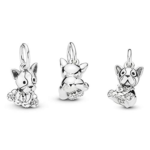 Bulldog Dog Sterling Silver Charm - Buy Online