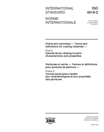 ISO 4618-2:1999, Paints and varnishes - Terms and definitions for ...