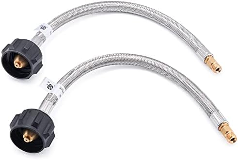 Amazon.com : 15 inch RV Propane Hose with Gauge, Stainless Steel ...