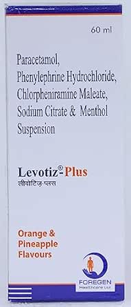 Levotiz Plus Syrup 60 ml : Amazon.in: Health & Personal Care