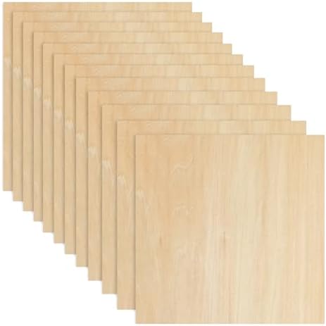 Amazon.com: 1/16 Basswood Sheets for Crafts 12x12 Inches, 1.5mm Wood ...