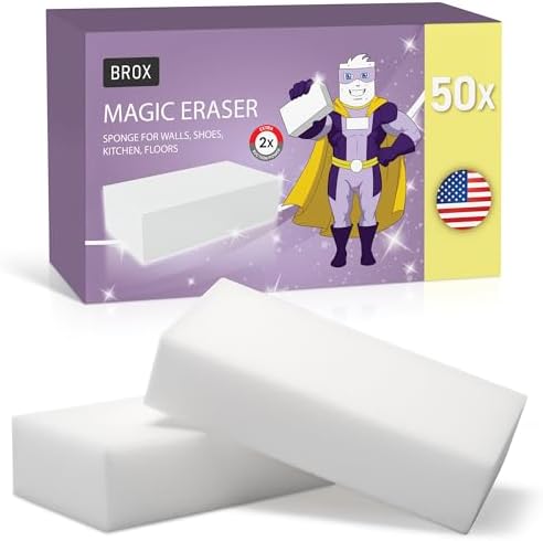 Amazon.com: Magic Eraser Sponge - Magic Erasers 50 Count - Long Lasting ...