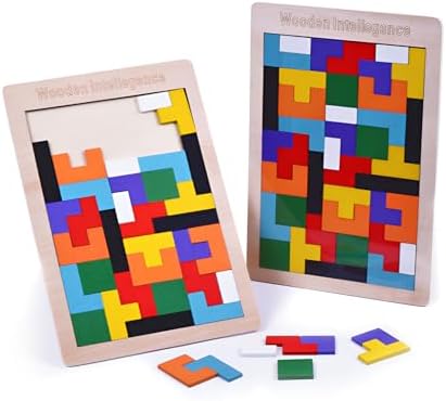 Oblivion 40 Pcs Wooden Russian Blocks Puzzles for Kids & Adults with a ...