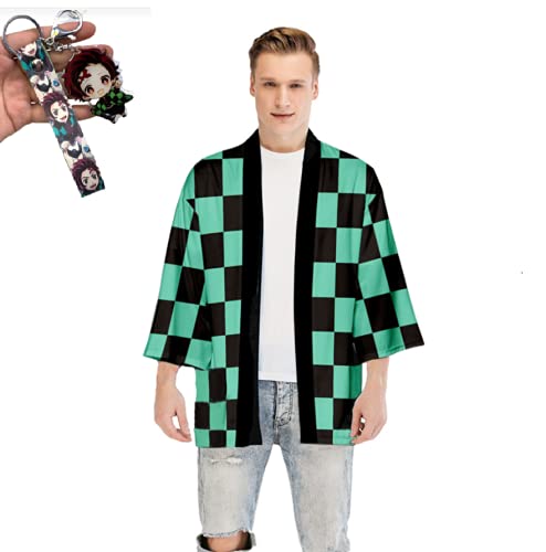 Demon Slayer Kamado Tanjiro Cloak Cape Anime Cosplay Costume Robes ...