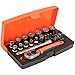 Bahco SL25 Ratchet Socket Set, Metric 1/4" Drive, 25 Pieces : Amazon.co ...