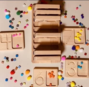 Montessori Counting Tracing Boards. 1-10 Math Number Wooden Trays.Same ...