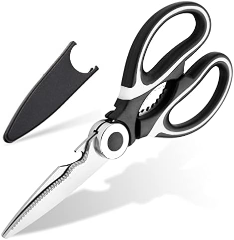 Amazon.com: Kitchen Shears with Cover, Sharp Stainless Steel Multi ...