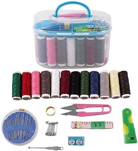 SD Double Layer Small & Portable Travel Sewing Kits Box with Color ...