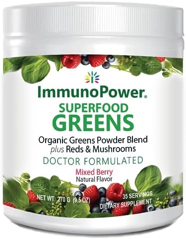 Amazon.com: ImmunoPower Revitalize Your Wellness Organic Greens and ...