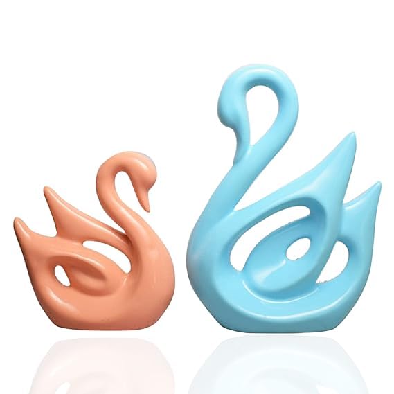 Buy ARTBLITZ Resin Handcrafted Romantic Love Swan Pair Statue Duck ...