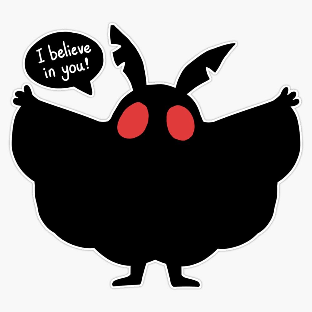 Amazon.com - Motivational Mothman Sticker Vinyl Waterproof Sticker ...