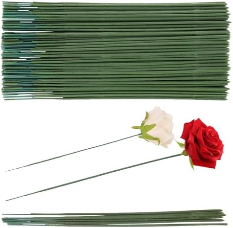 100 Pcs Plastic Flower Stems, Artificial Floral Rod Flower Stem Plastic ...