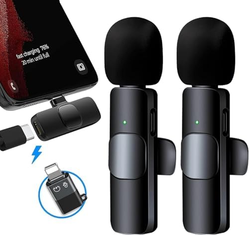 esportic K9 Wireless Microphone Dual Wireless Mic for Type C Collar ...