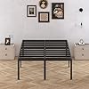 Amazon.com: Likelalaso 24 Inch High Full Bed Frame with Rounded Corner ...