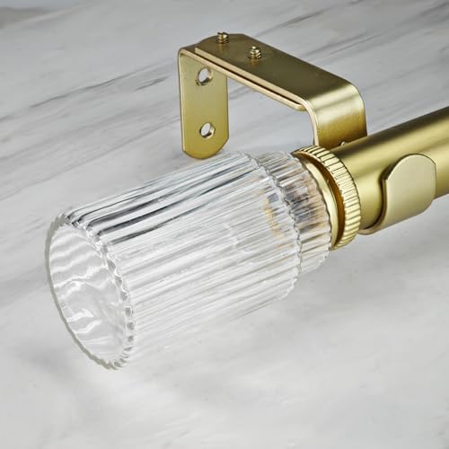 Amazon.com: ILAISIHOME 1-1/8 Inch Diameter Gold Curtain Rods with ...