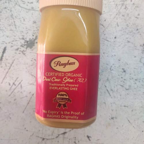 RAGHAS Certified Organic DESI Cow GHEE (A2) 200 ml : Amazon.in: Grocery ...