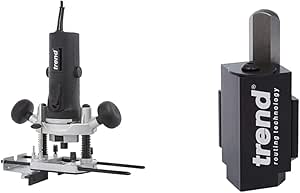 TREND T4EK 1/4" Variable Speed Workshop Router and Kitbox, 850 W, 230 V ...