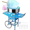 Amazon.com: Commercial Cotton Candy Machine with Cart Blue 1100W ...