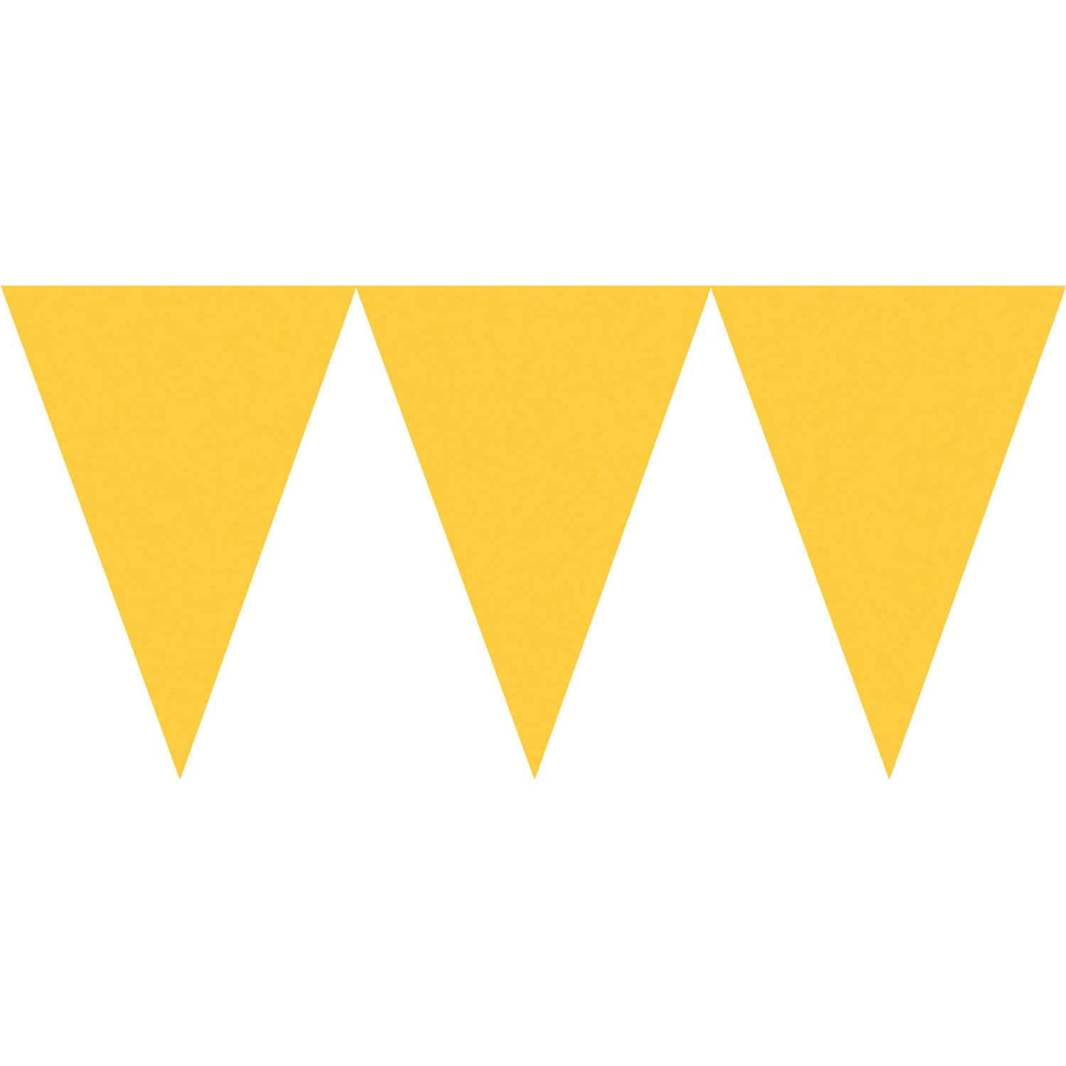Yellow Triangle Banner Clipart