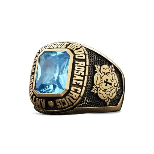 Amazon.com: Special Design Rose Crucis Silver Ring,Amorc Membership ...