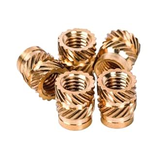 Amazon | めねじ真鍮インサートナット M1/M1.2/M1.4/M2/M2.5/M3/M4/M5/M6/M8 ホットメルト銅埋め込み埋め込み部品インサートナット(L 2mm,M1.2 ...